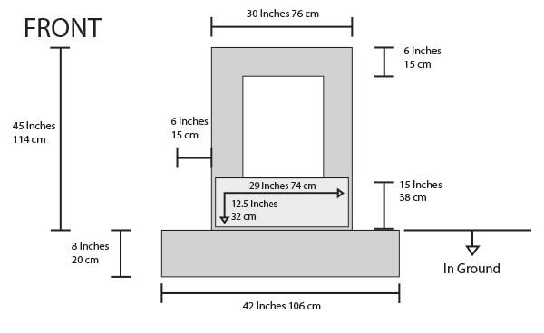 Upright Headstone 45x30x6 + Base – Color: Glossy Black – Millennium ...