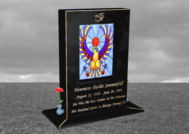 Millennium Headstones – High-Tech Memorials – Unique Custom Stained ...